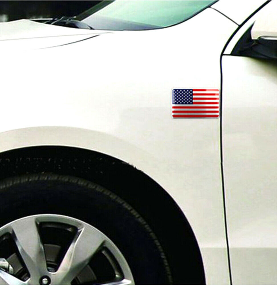 3D US American Flag Car Metal Sticker Decal Badge Emblem Adhesive ...