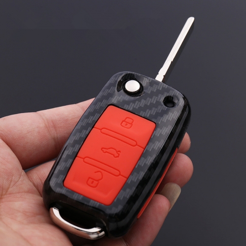 Key Shell for Automotive Carbon Car Key Case Cover for VW Volkswagen ...