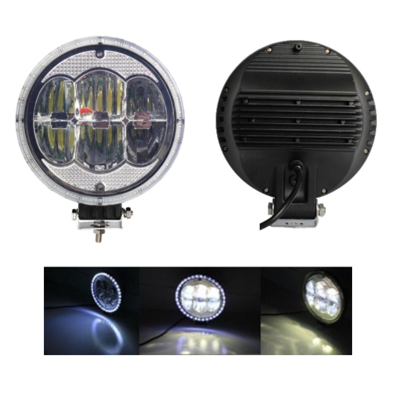 9 Inch Round LED Headlight for Trucks 90W 6000K 15W High Power LED ...