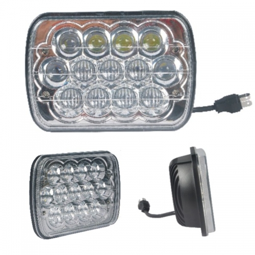 5 Inch Square LED Headlight for Trucks 39W 6000K 3W High Power LED ...